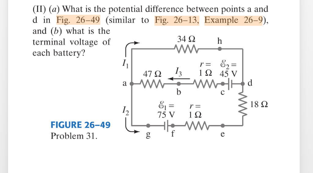 (II) (a) What is the potential difference between | Chegg.com