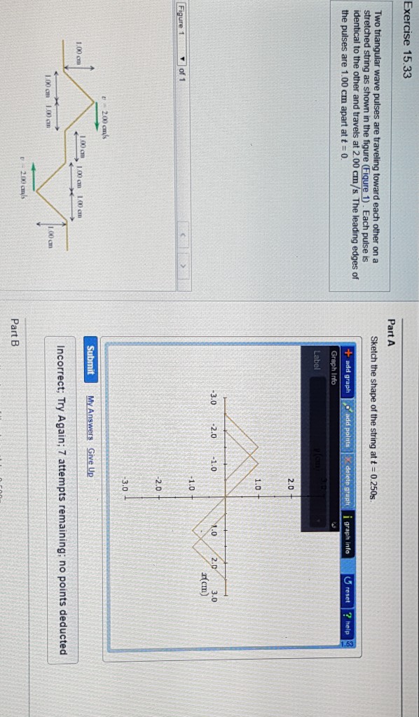 Solved Exercise 15.33 Part A Two triangular wave pulses are | Chegg.com