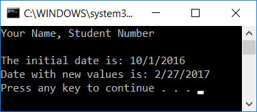 Solved Create a class called Date that includes three pieces | Chegg.com