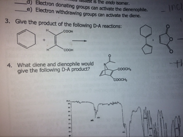Solved Electron donating groups can activate the dienophile. | Chegg.com