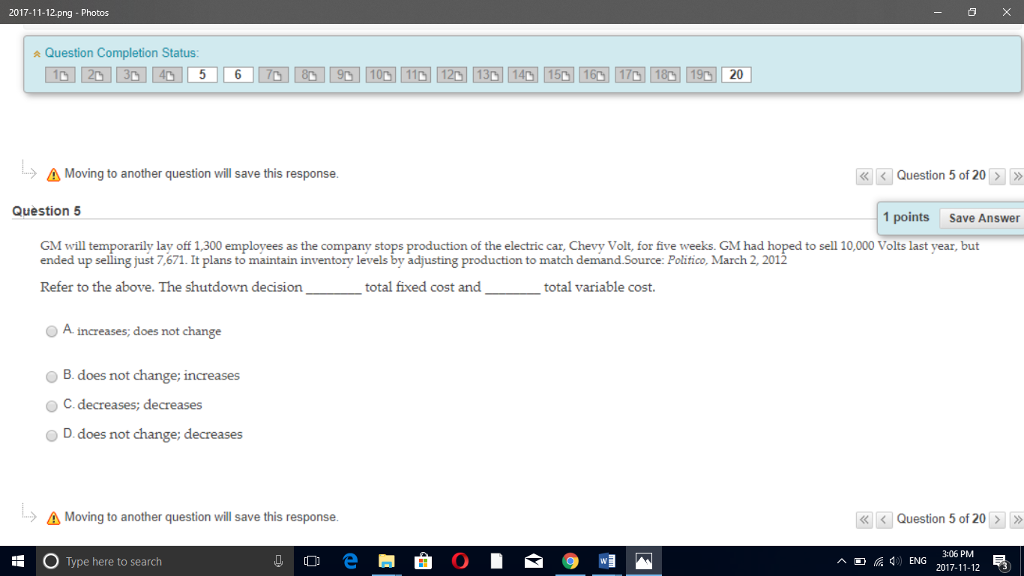 Solved 2017-11-12png - Photos a Question Completion Status | Chegg.com
