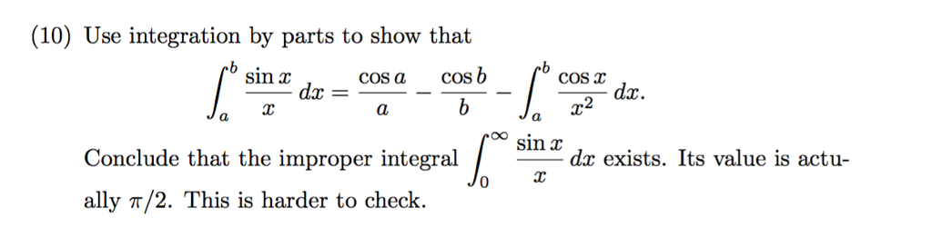 Solved Use integration by parts to show that integral^b_a | Chegg.com