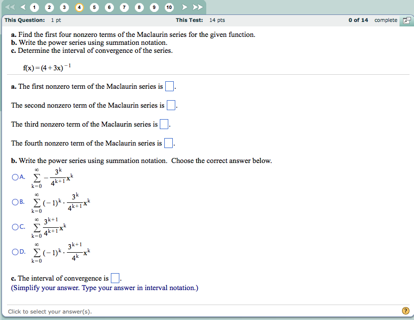 Solved a. Find the first four nonzero terms of the Maclaurin | Chegg.com