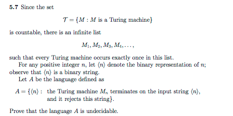 Solved Since the set T = {M: M is a Turing machine} is | Chegg.com