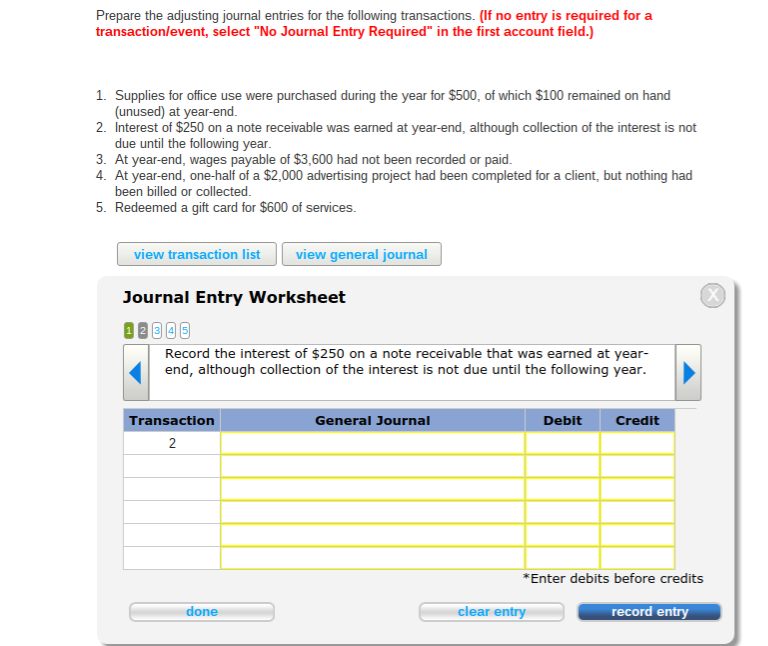 Solved Prepare the adjusting journal entries for the | Chegg.com