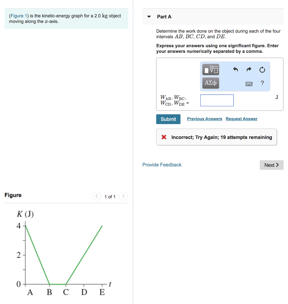 Solved Determine the work done on the object during each of | Chegg.com