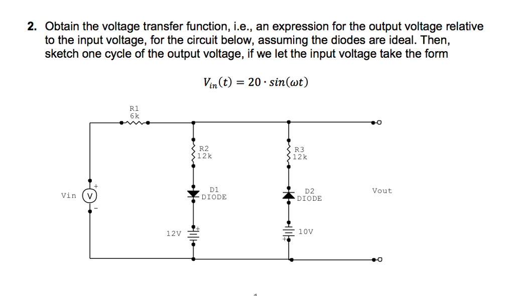 Solved Obtain the voltage transfer function, i.e., an | Chegg.com