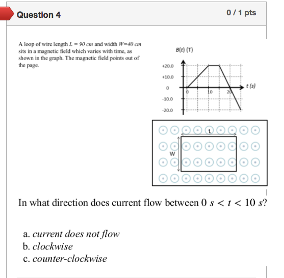 Solved A loop of wire length L = 90 cm and width W=40 cm | Chegg.com Solved A loop of wire length L = 90 cm and width W=40 cm | Chegg.com