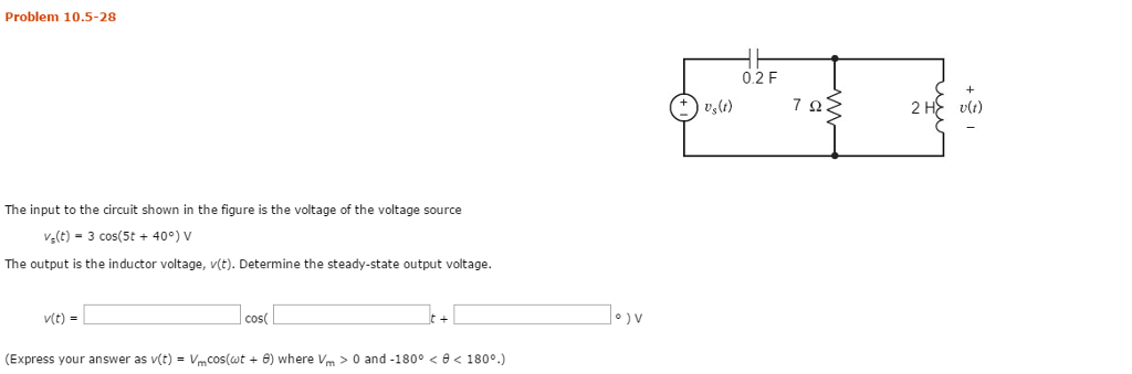 Solved The input to the circuit shown in the figure is the | Chegg.com