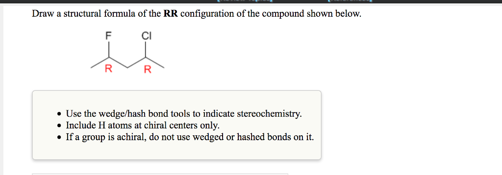 Solved Draw a structural formula of the RR configuration of | Chegg.com