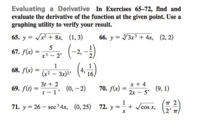 Solved Calculus 1 Derivatives HW help. **I already have the | Chegg.com