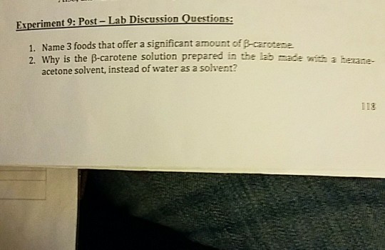 Solved Experiment 9: Post-Lab Discussion Questions- 1. Name | Chegg.com