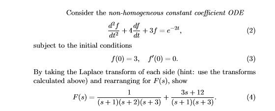 Solved Consider the non-homogeneous constant coefficient ODE | Chegg.com