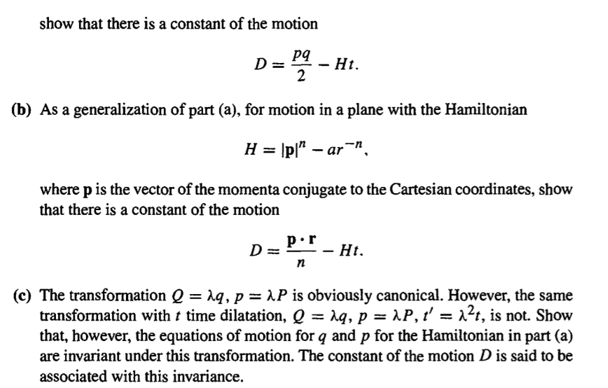 Solved (a) For a one-dimensional system with the Hamiltonian | Chegg.com