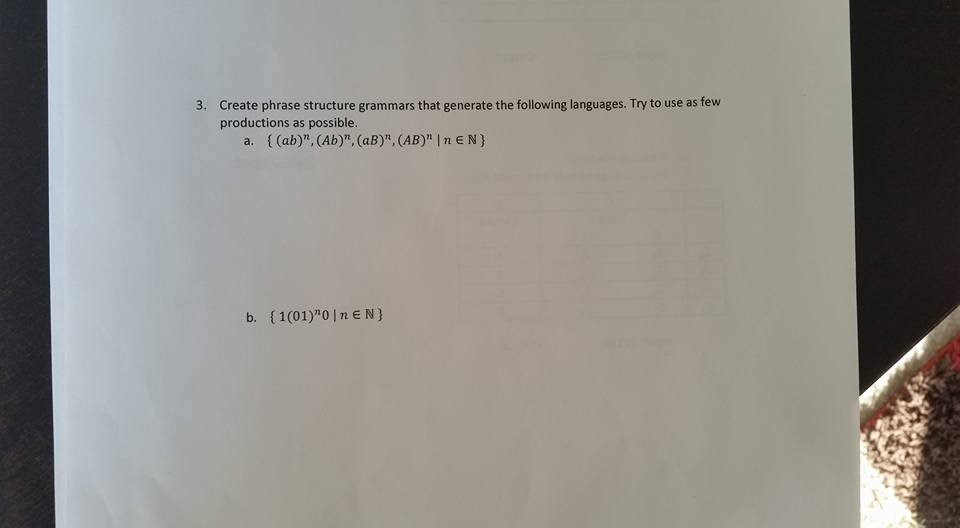 Solved Create phrase structure grammars that generate the | Chegg.com