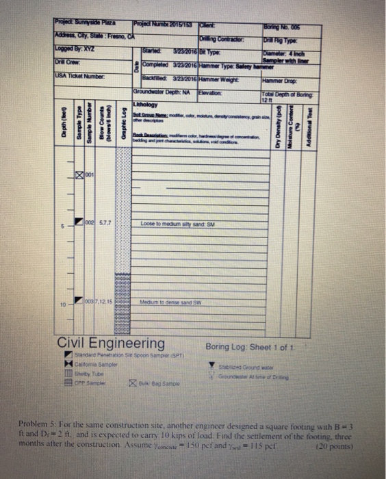 Solved For the same construction site, another engineer | Chegg.com