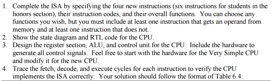 l. Complete the ISA by specifying the four new | Chegg.com