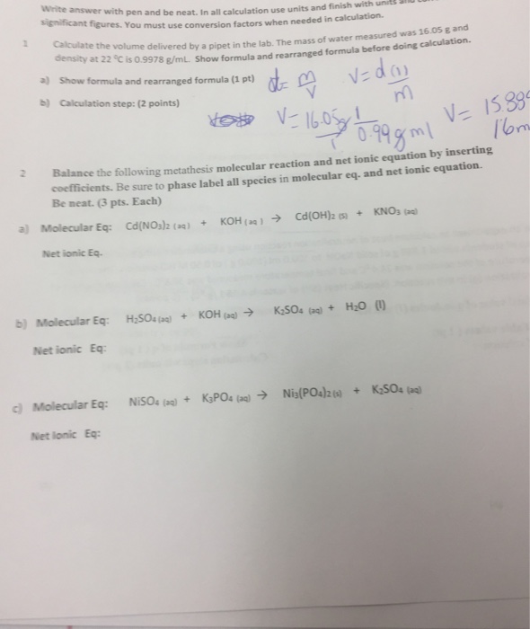 Solved Calculate the volume delivered by a pipet in the lab. | Chegg.com