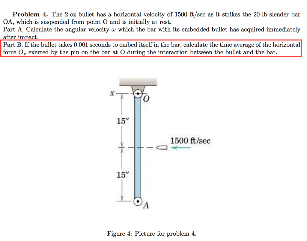 Solved Problem 4. The 2-oz bullet has a horizontal velocity | Chegg.com