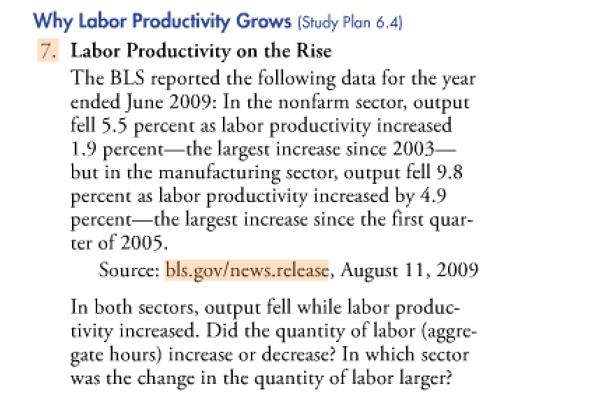 Solved Why Labor Productivity Grows (Study Plan 6.4) 7. | Chegg.com
