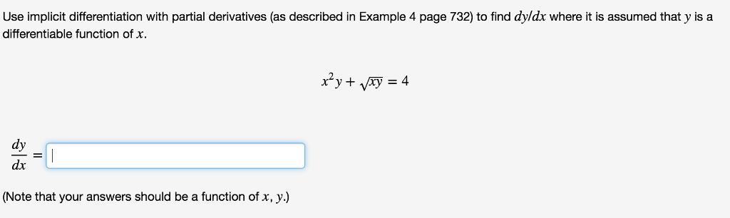 Solved Use implicit differentiation with partial derivatives | Chegg.com