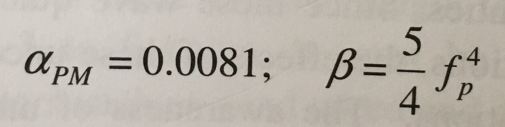 Solved 2) The Pierson-Moskowitz (PM) spectrum is expressed | Chegg.com