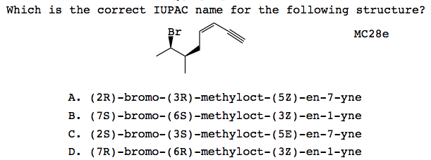 Solved Which is the correct IUPAC name for the following | Chegg.com