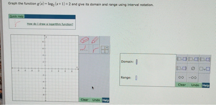 Solved Graph the function (x)= log_2(x+1)+2 and give its | Chegg.com