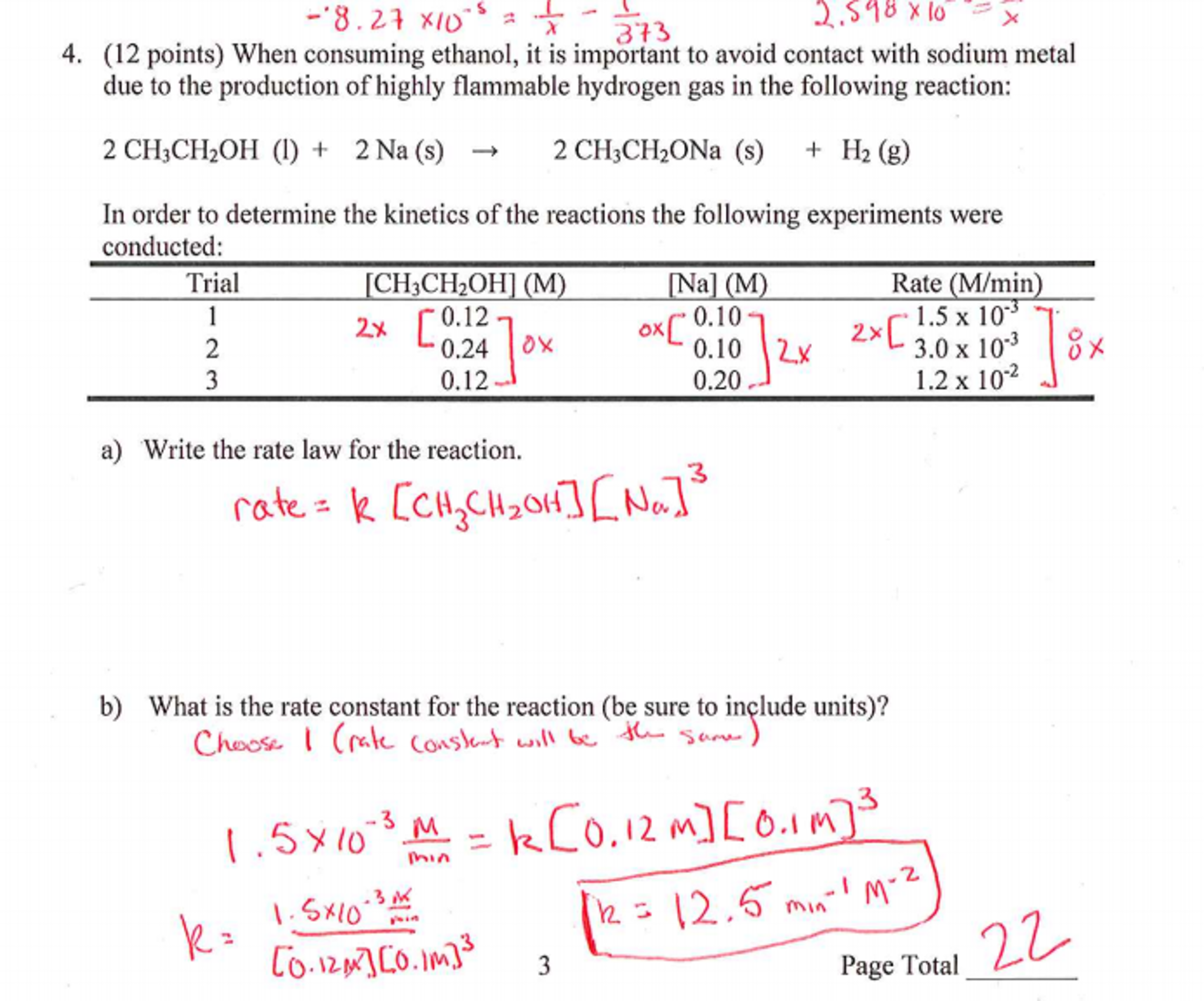 Solved I have no idea how to write rate laws nor constants | Chegg.com