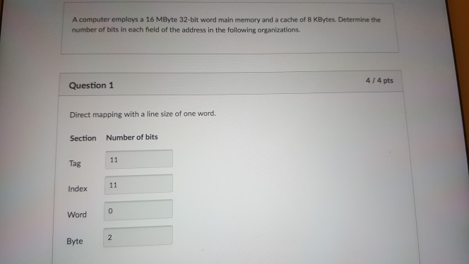 Solved A computer employs a 16 MByte 32-bit word main memory | Chegg.com