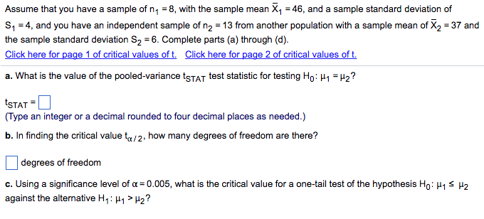 Solved Assume that you have a sample of n1 8, with the | Chegg.com