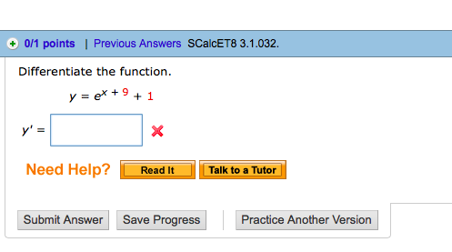 Solved +0/1 points | Previous Answers SCalcET8 3.1.032 | Chegg.com
