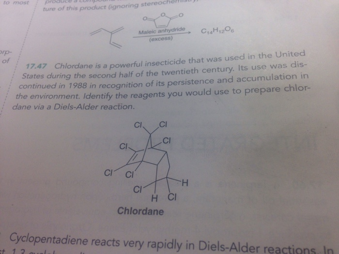 Solved Chlordane is a powerful insecticide that was use was | Chegg.com