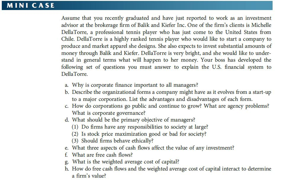 Solved MINI CASE Assume that you recently graduated and have | Chegg.com