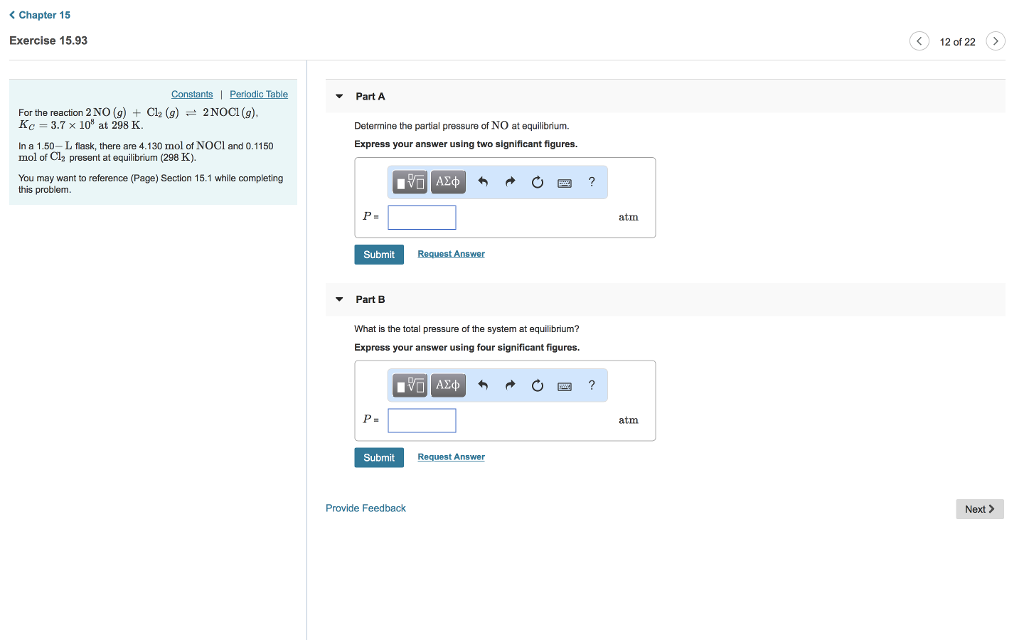 Solved Chapter 15 Exercise 15.93 12 of 22 Constants | | Chegg.com