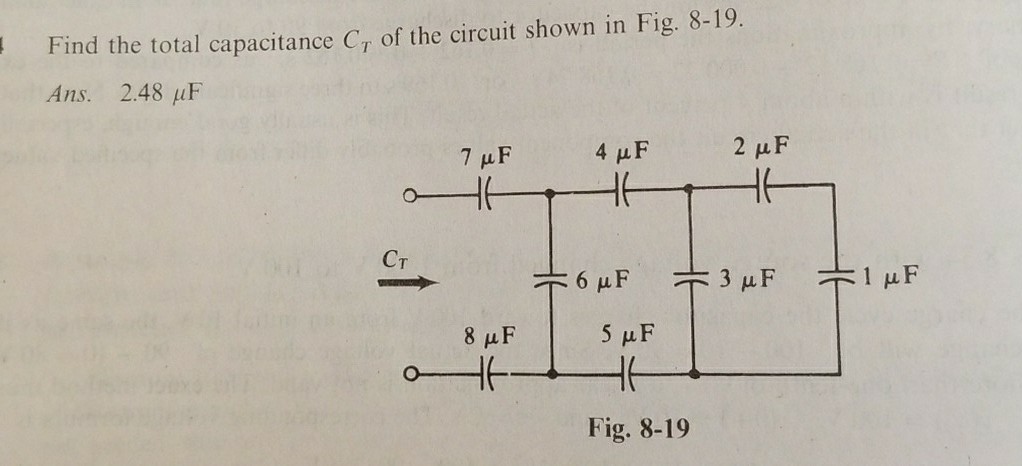Solved Find the total capacitance Cr of the circuit shown in | Chegg.com