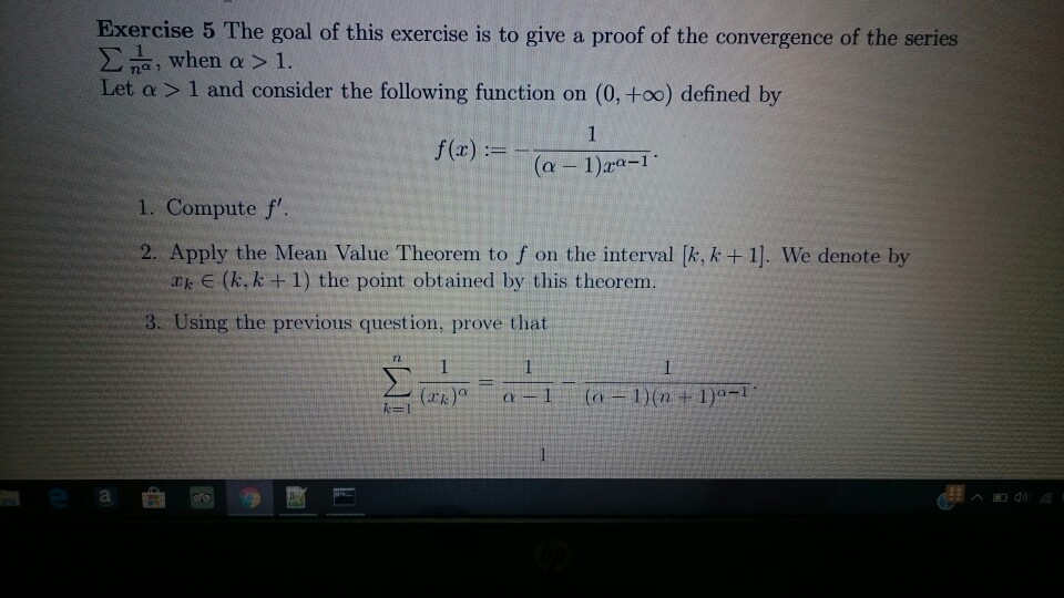 Solved Exercise 5 The goal of this exercise is to give a | Chegg.com