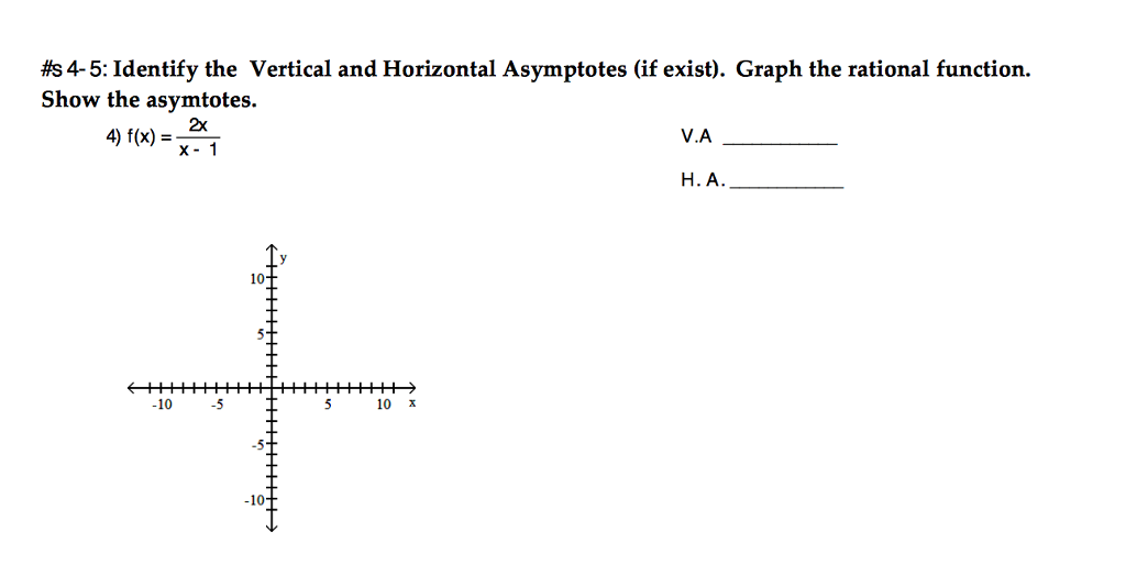 Solved #54-5: Identify the Vertical and Horizontal | Chegg.com