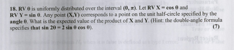 Solved 18, RV ? is uniformly distributed over the interval | Chegg.com