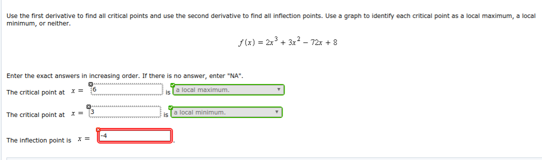 Solved Use the first derivative to find all critical points | Chegg.com