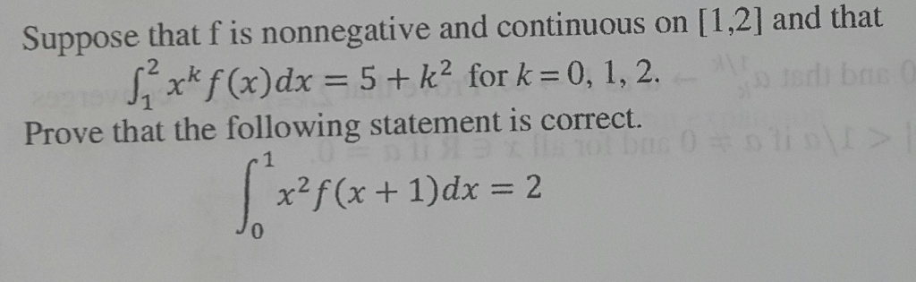 Solved Suppose that f is nonnegative and continuous on [1, | Chegg.com