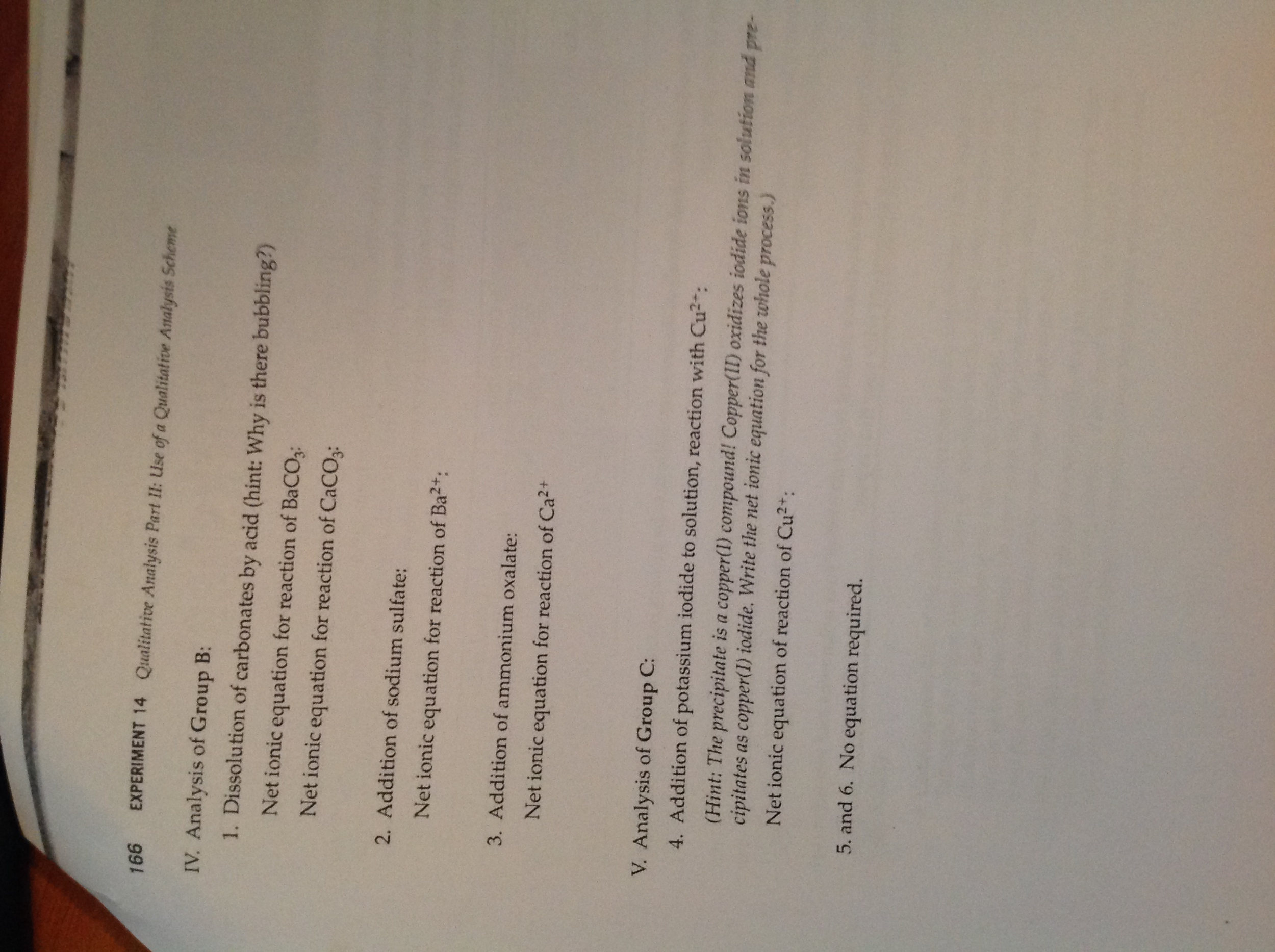 For Each Step In The Qualitative Analysis Scheme Chegg For Each Step In The Qualitative Analysis Scheme Chegg