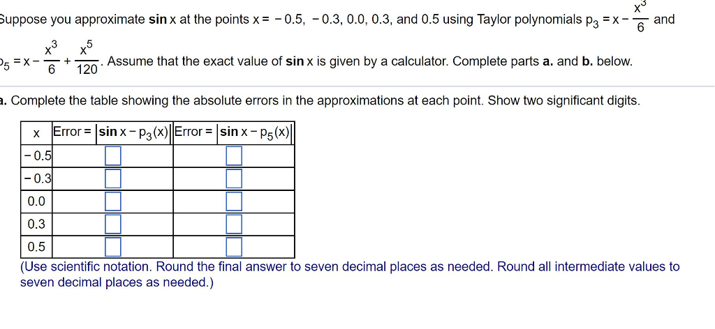 Solved X3 6 Suppose you approximate sin x at the points x | Chegg.com