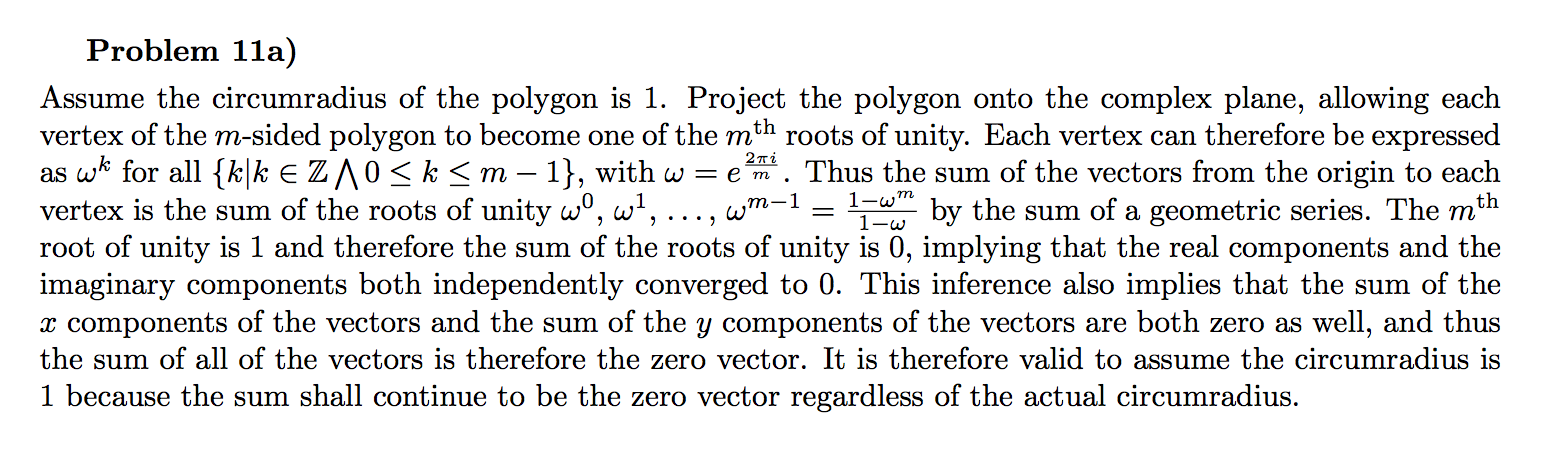 Solved The origin is at the center of a regular m-sided | Chegg.com