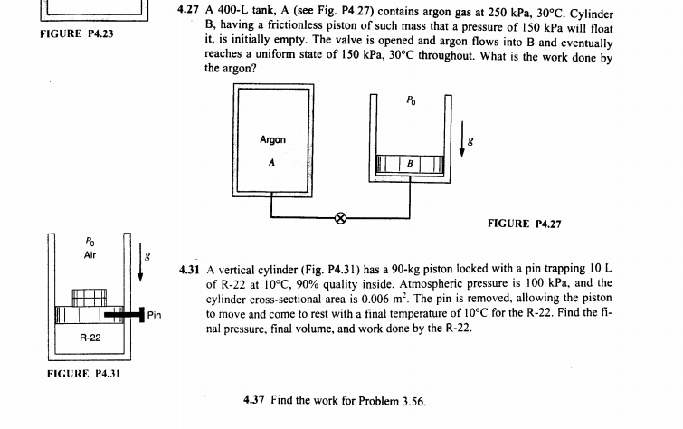 Solved HW #2 4.6 A piston/cylinder arrangement shown in Fig. | Chegg.com