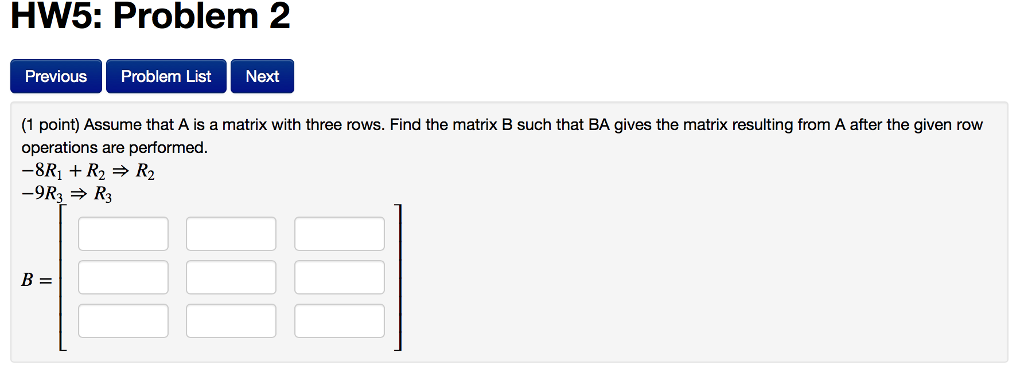 Solved HW5: Problem 2 Previous Problem List Next (1 point) | Chegg.com