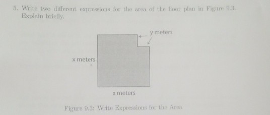 Solved 5. Write two different expressions for the aren of | Chegg.com