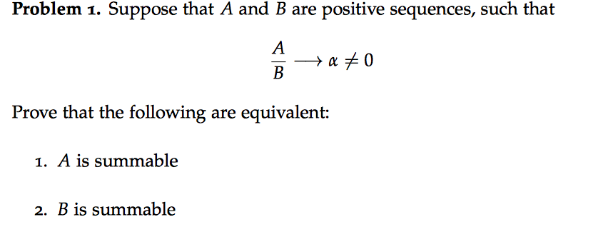 Suppose that A and B are positive sequences, such | Chegg.com