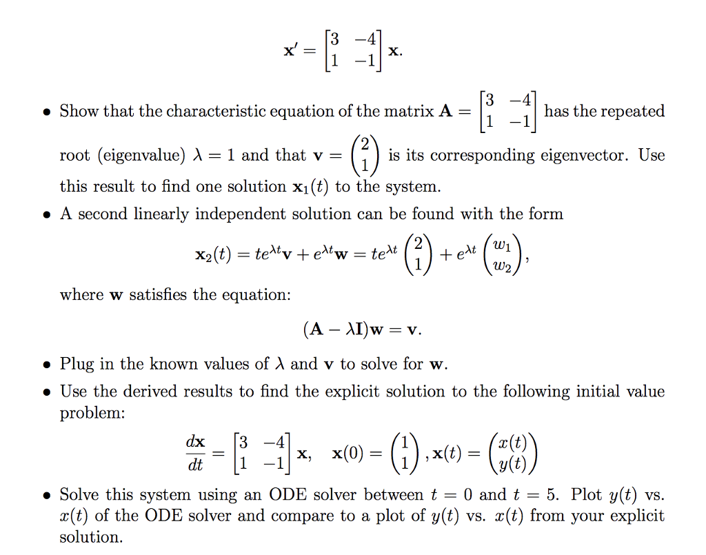 Solved 3 -4 3 -4 » Show that the characteristic equation of | Chegg.com