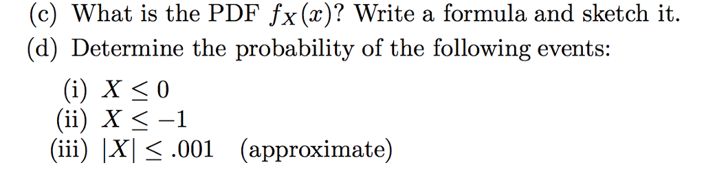 Solved A random variable X has the CDF specified below. 2a | Chegg.com